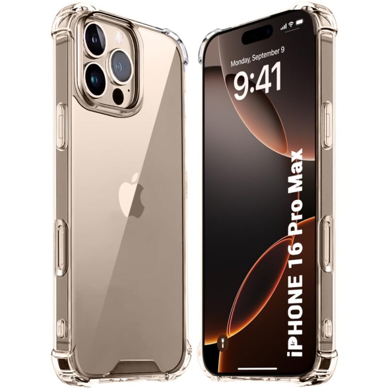 Clear Case for iPhone 16 Pro Max, Transparent Case with Bumper and ...